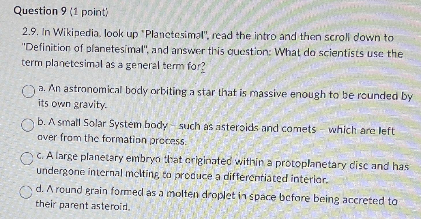 Solved Question 9 (1 ﻿point)2.9. ﻿In Wikipedia, look up | Chegg.com