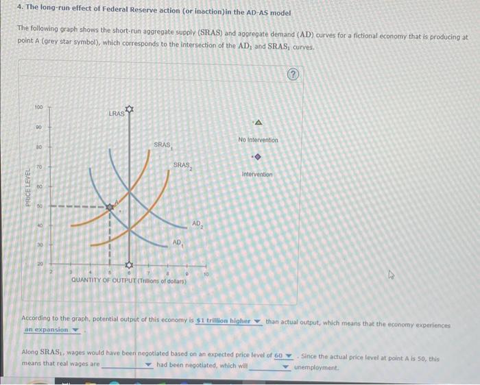 4. The long-run effect of Federal Reserve action (or | Chegg.com