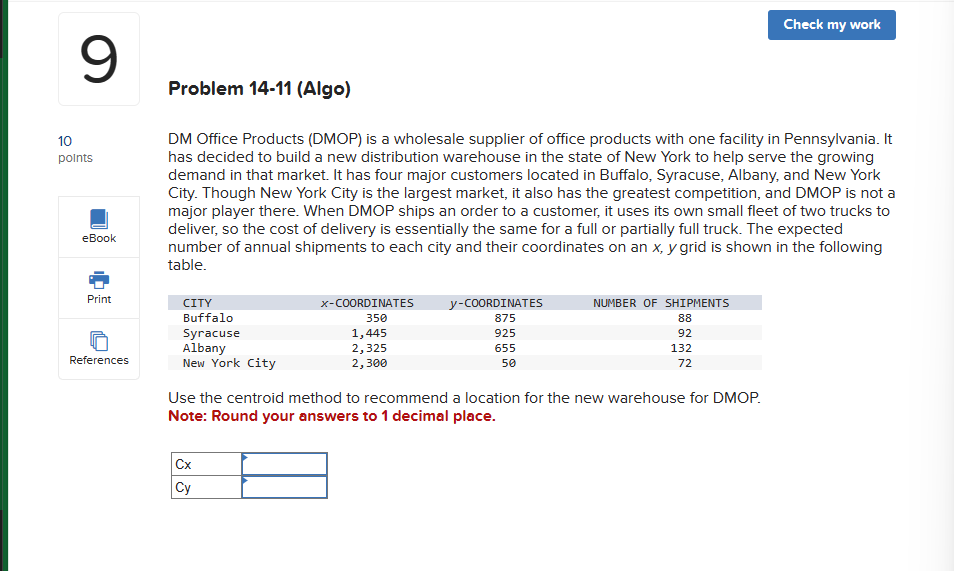 Solved Problem 14-11 (Algo)DM Office Products (DMOP) ﻿is a | Chegg.com