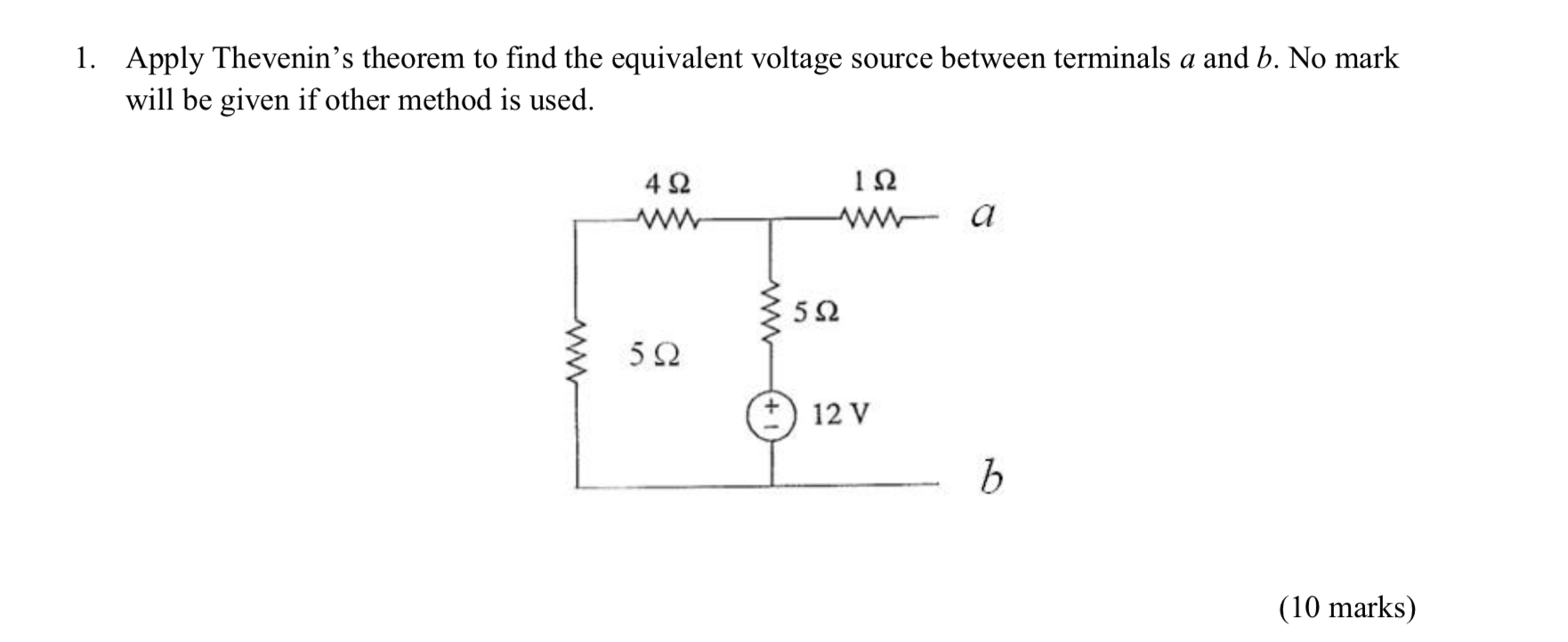 Solved Apply Thevenin's theorem to find the equivalent | Chegg.com
