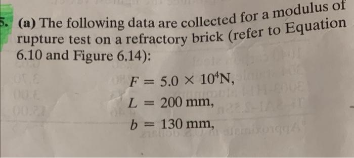 Solved (a) The following data are collected for a modulus of | Chegg.com