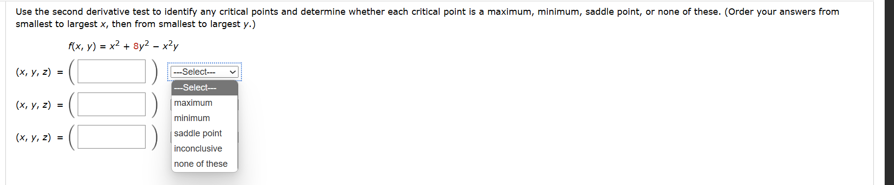 Solved x, ﻿then from smallest to ﻿largest | Chegg.com