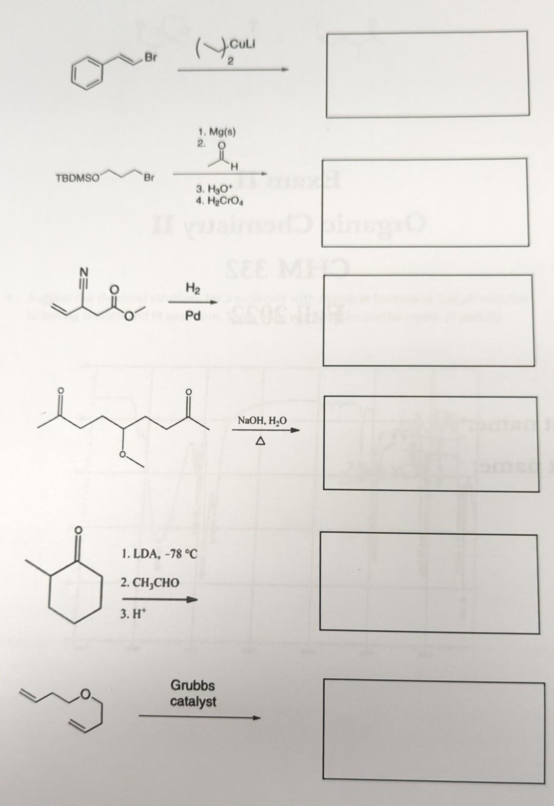 Solved TBDMSO Br 1. Mg(s) 4. H2CrO4 | Chegg.com