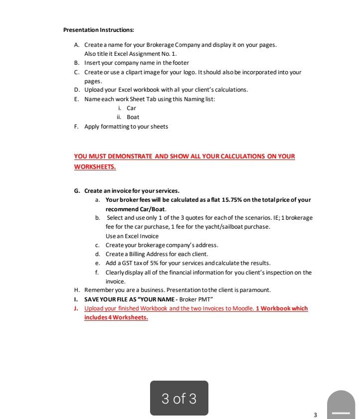 Solved BCPT 123, Introduction to Business Computing Excel | Chegg.com