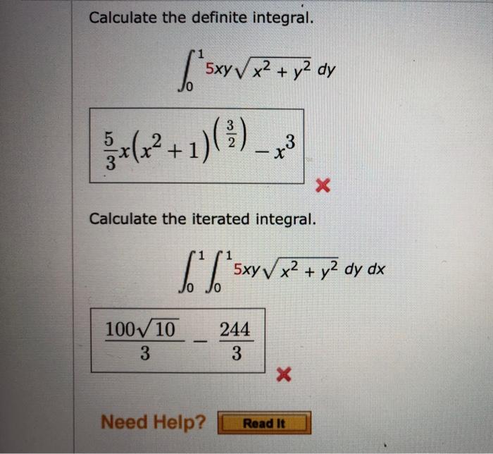 Solved Calculate the definite integral. | Chegg.com