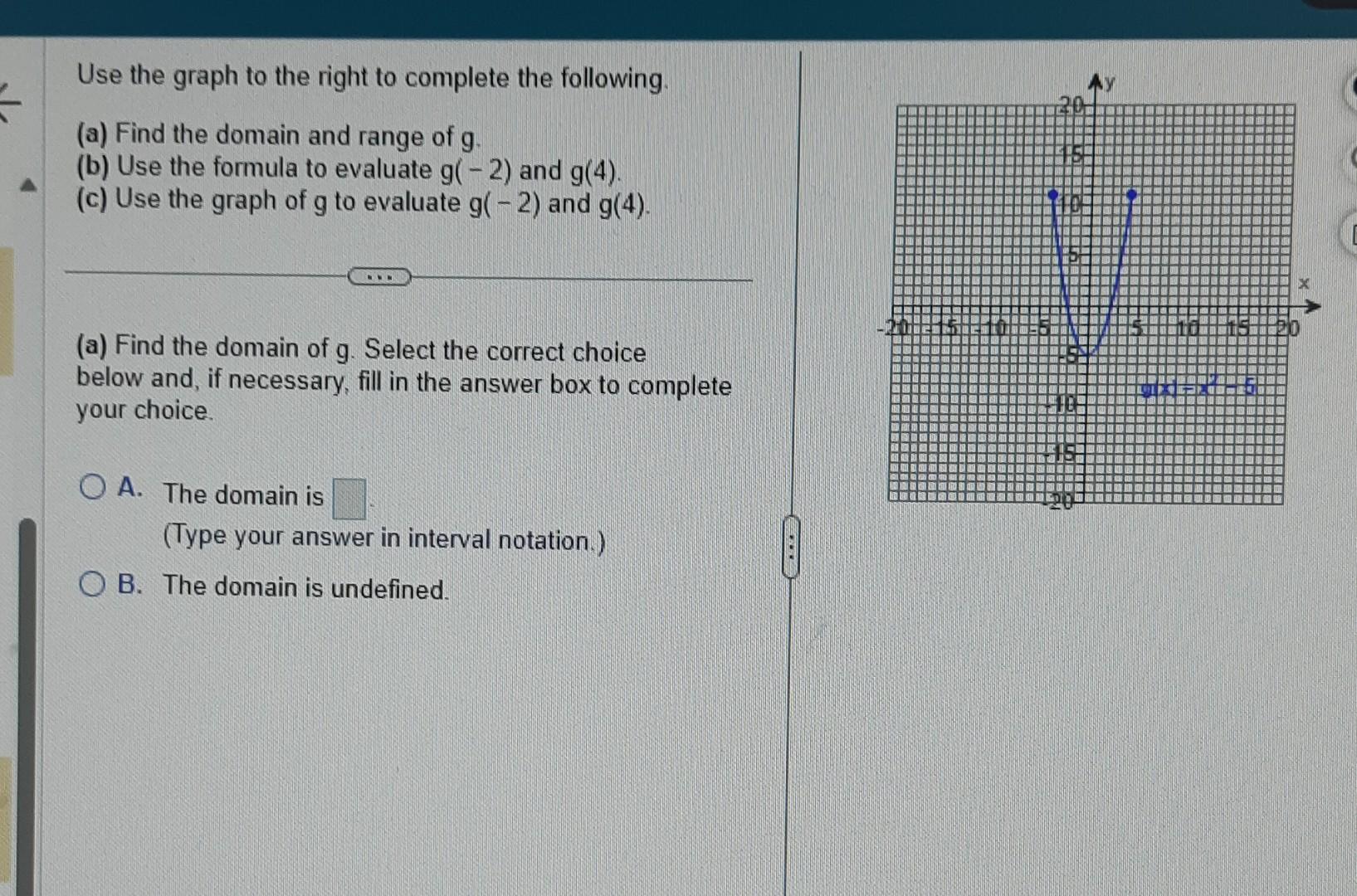 Solved Use the graph to the right to complete the following. | Chegg.com
