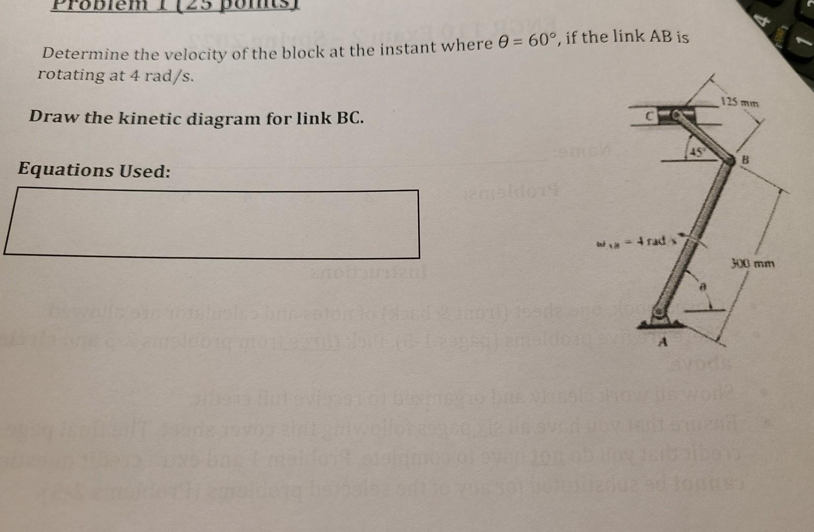 Solved Determine the velocity of the block at the instant | Chegg.com