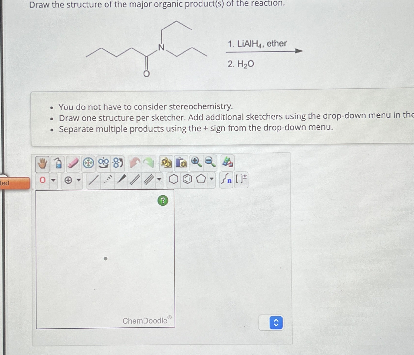 Solved Draw the structure of the major organic product(s) | Chegg.com