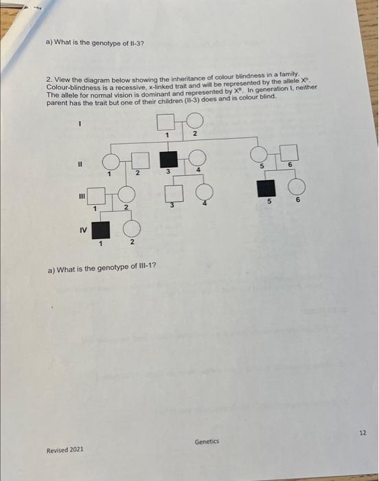 Solved PART C - PEDIGREES INTRODUCTION Fedigrees ace used by | Chegg.com