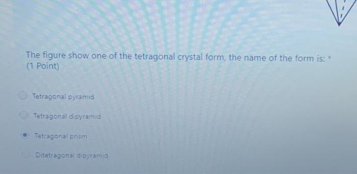 Solved The figure show one of the tetragonal crystal form | Chegg.com