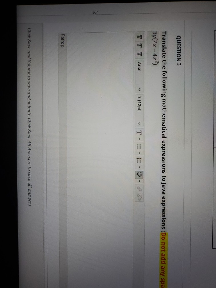 Solved QUESTION 3 Translate the following mathematical | Chegg.com