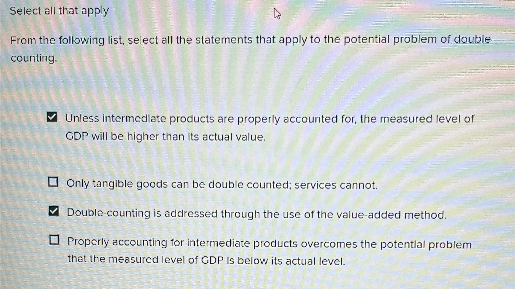 Solved Select all that applyFrom the following list, select | Chegg.com