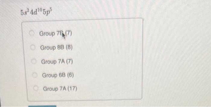 Solved Identify the group number using both A/B and 1 to 18 | Chegg.com