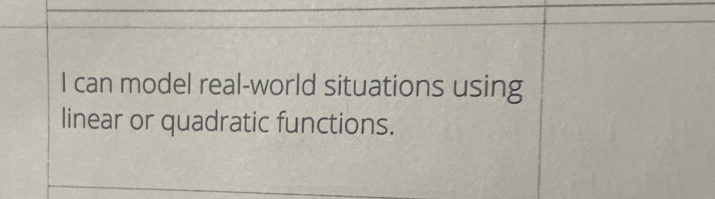 Solved I can model real-world situations usinglinear or | Chegg.com