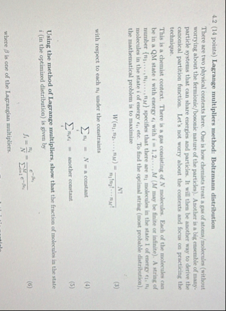 Solved 4.2 ( 14 ﻿points) ﻿Lagrange multipliers method: | Chegg.com