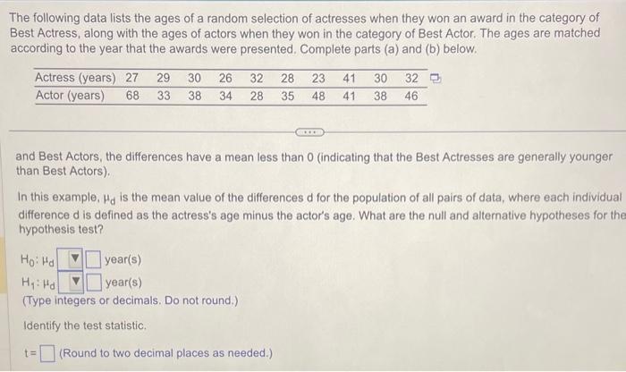 Solved The following data lists the ages of a random | Chegg.com