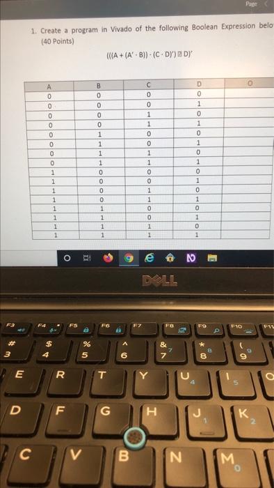 Solved Page 1. Create a program in Vivado of the following | Chegg.com