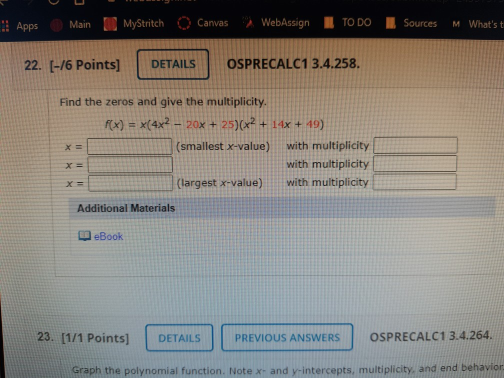 Solved Apps Main MyStritch Canvas WebAssign TO DO Sources M | Chegg.com