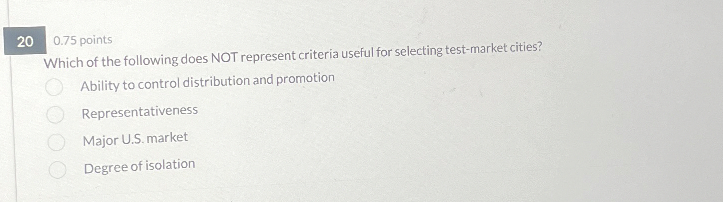 Solved 200.75 ﻿pointsWhich of the following does NOT | Chegg.com