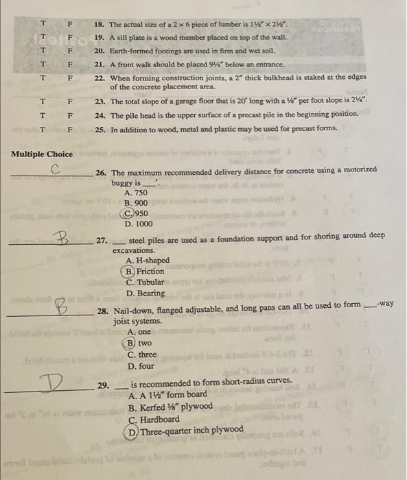 Solved T F т TF EEEEE т F LLLLLLLL т F T F 18. The actual | Chegg.com