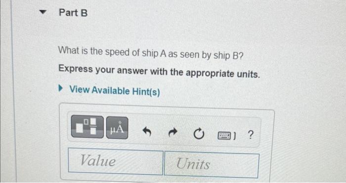 Solved Ships A and B leave port together. For the next two | Chegg.com