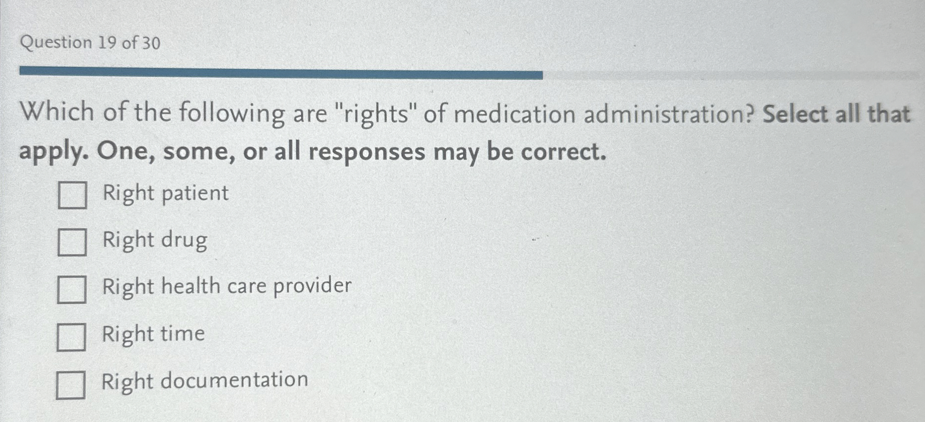 Solved Question 19 ﻿of 30Which of the following are "rights" | Chegg.com