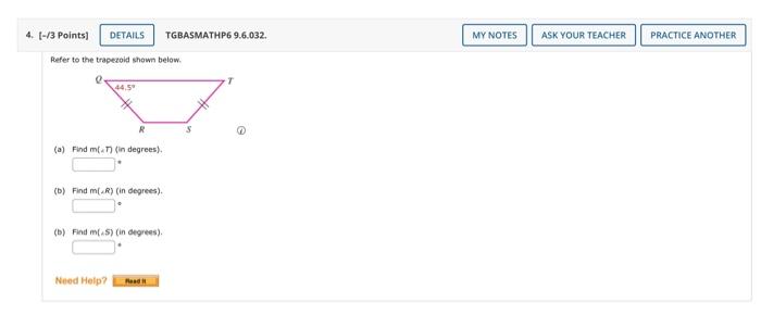 Solved Trapezoid JKLM is shown below. (7) (a) What type of | Chegg.com