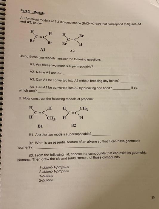 Solved Part 2-Modols A: Construct models of | Chegg.com