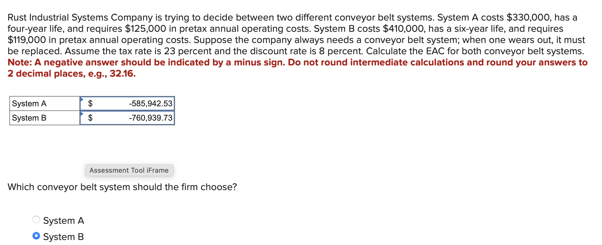 Solved Rust Industrial Systems Company is trying to decide | Chegg.com