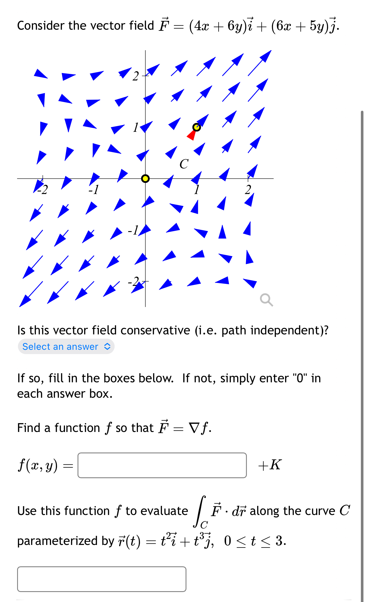 Solved Consider the vector field | Chegg.com