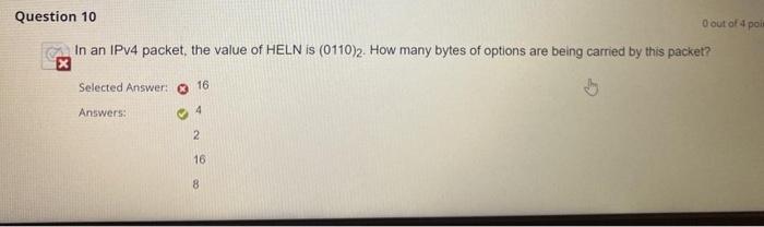 Solved In an IPv4 packet, the value of HELN is (0110)2. How | Chegg.com