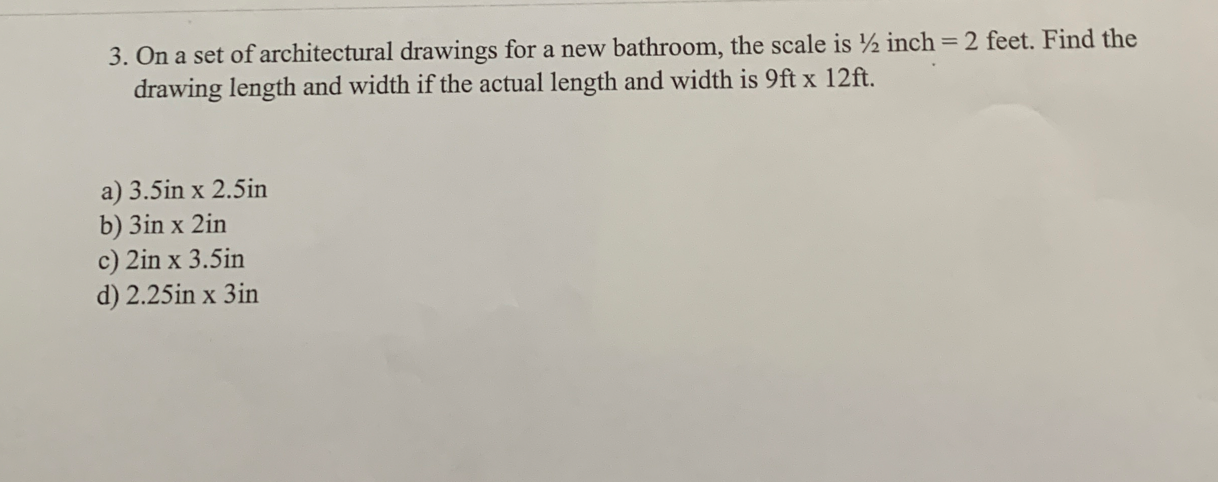 Solved On a set of architectural drawings for a new | Chegg.com