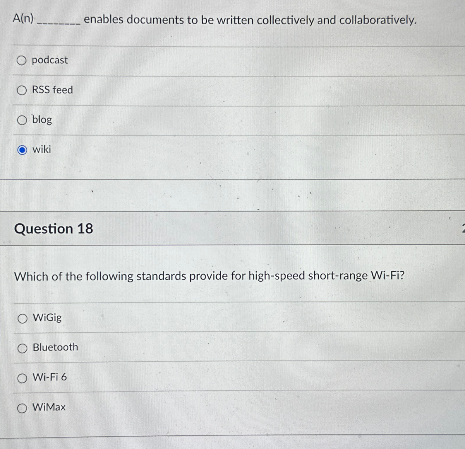 Solved A(n) ﻿enables documents to be written collectively | Chegg.com