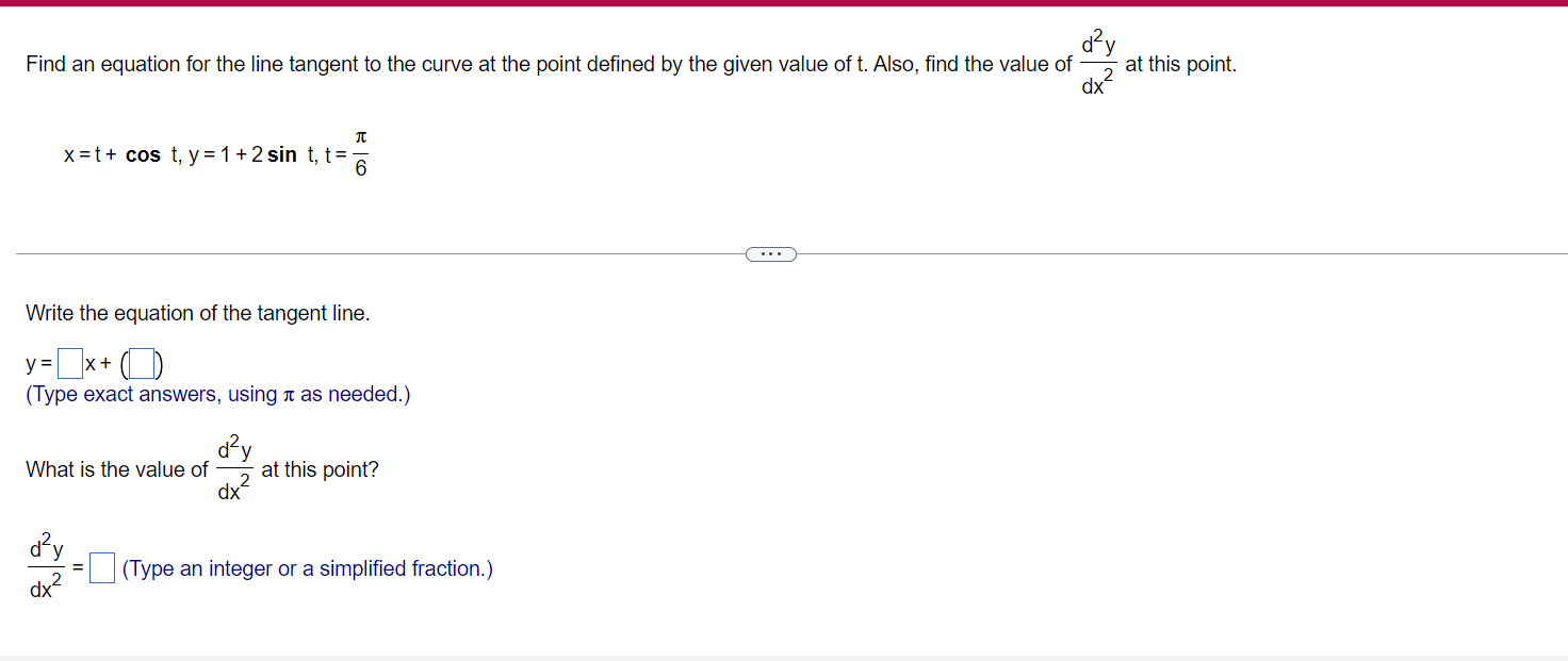 Solved Find an equation for the line tangent to the curve at | Chegg.com