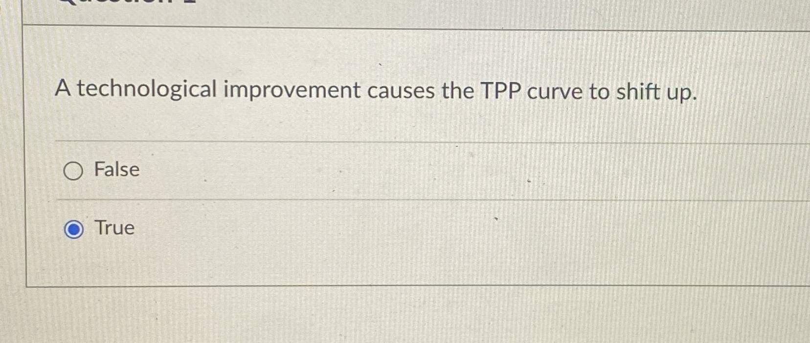 Solved A technological improvement causes the TPP curve to | Chegg.com