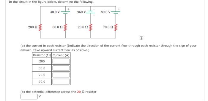 Solved the circuit in the figure below, determine the | Chegg.com