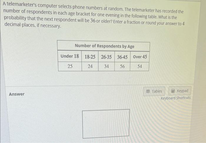 Solved A telemarketer's computer selects phone numbers at | Chegg.com