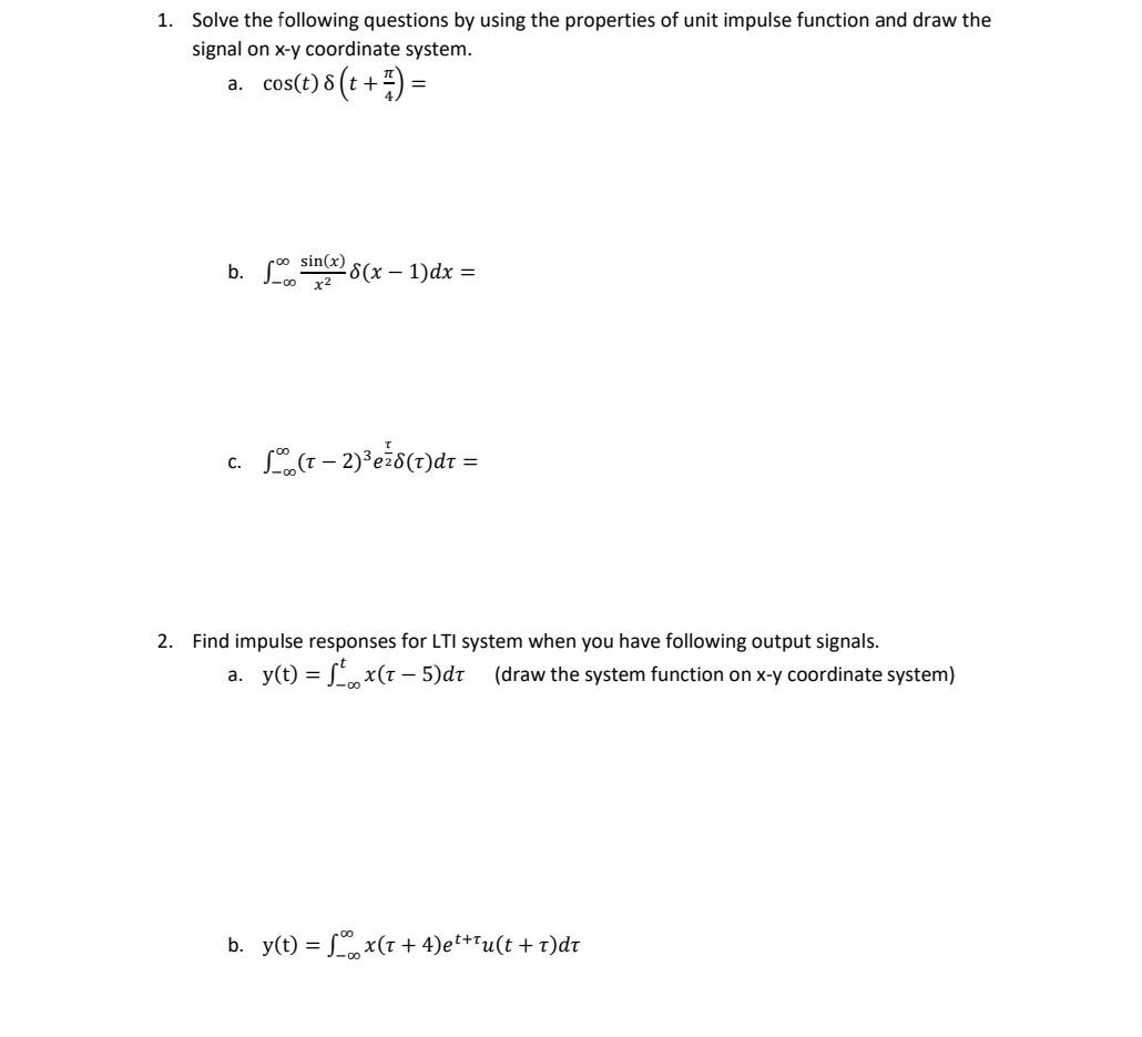 Solved 1. Solve the following questions by using the | Chegg.com