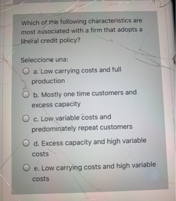 Solved Which of the following characteristics are most | Chegg.com