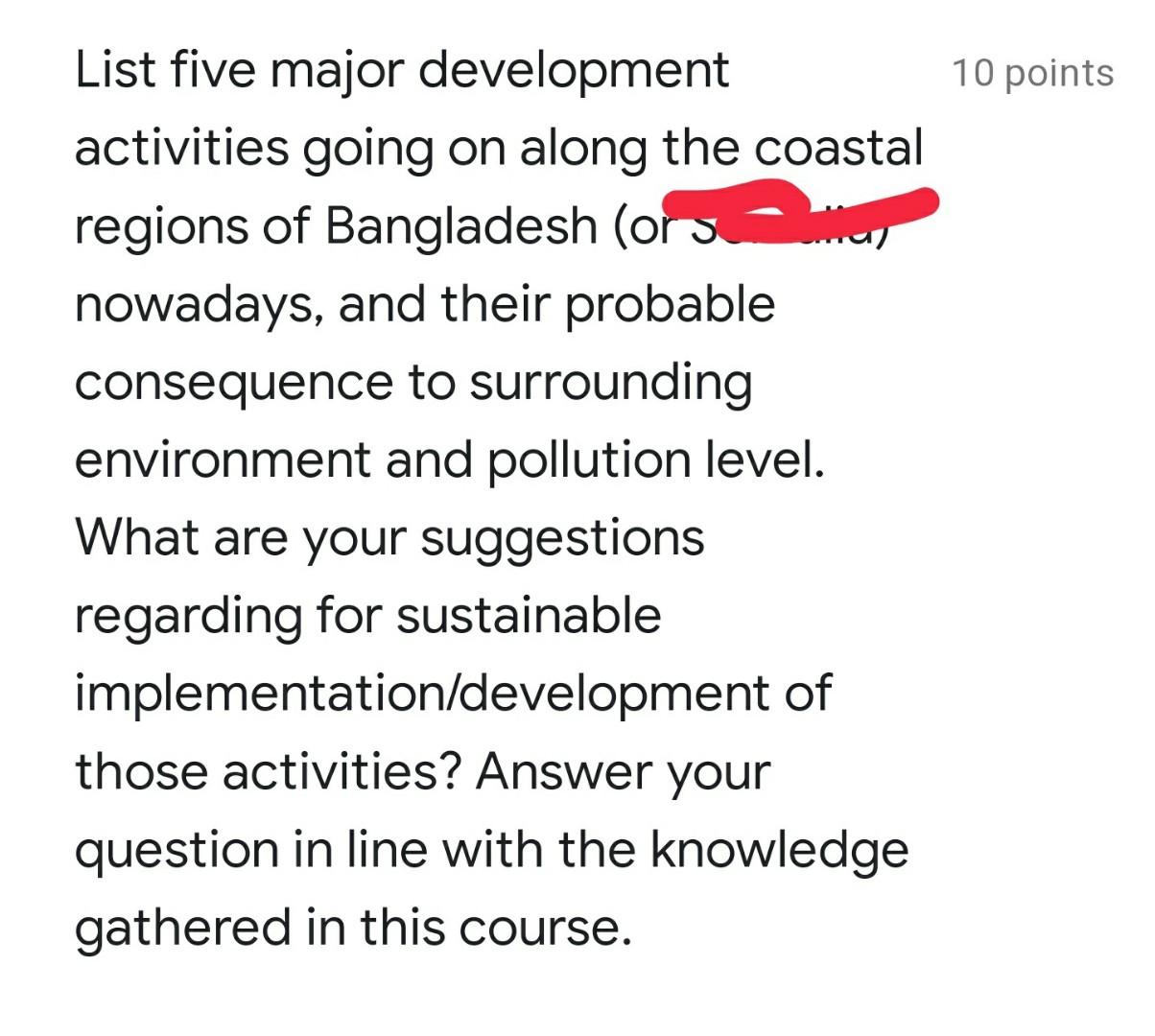 Solved 10 points List five major development activities | Chegg.com
