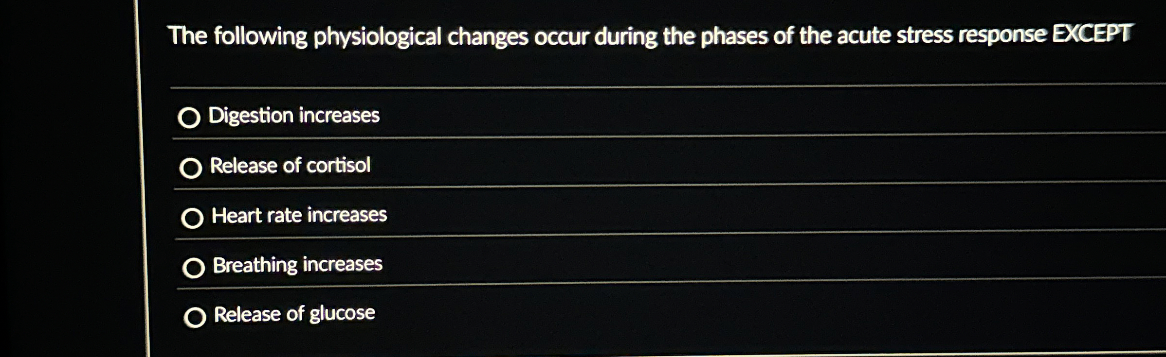 Solved The following physiological changes occur during the | Chegg.com
