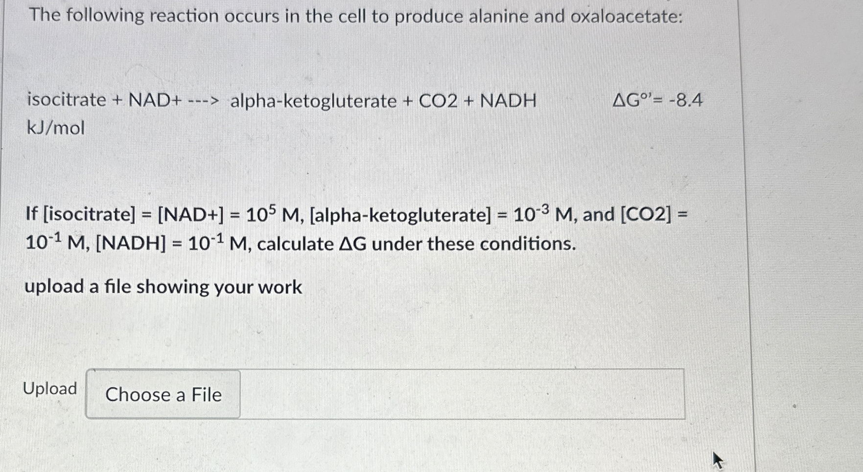 Solved The following reaction occurs in the cell to produce | Chegg.com