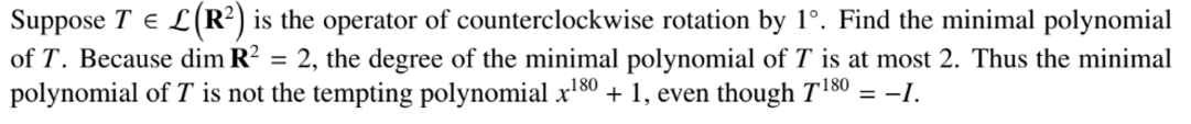 Solved Suppose TinL(R2) ﻿is the operator of counterclockwise | Chegg.com