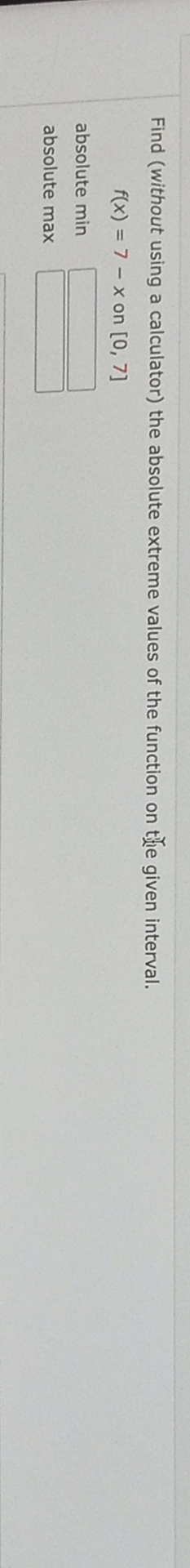 Solved Find (without using a calculator) ﻿the absolute | Chegg.com