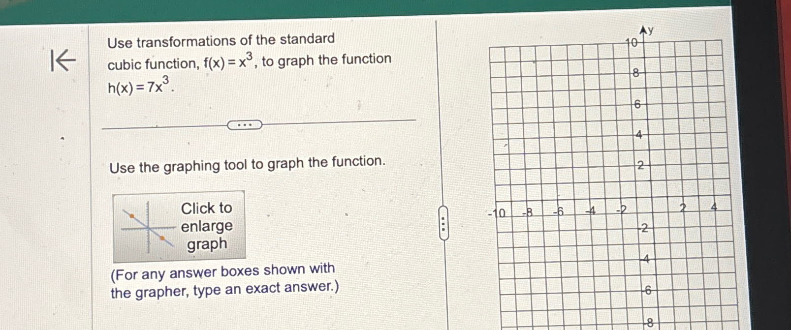 Solved Use transformations of the standard cubic function, | Chegg.com Solved Use transformations of the standard cubic function, | Chegg.com