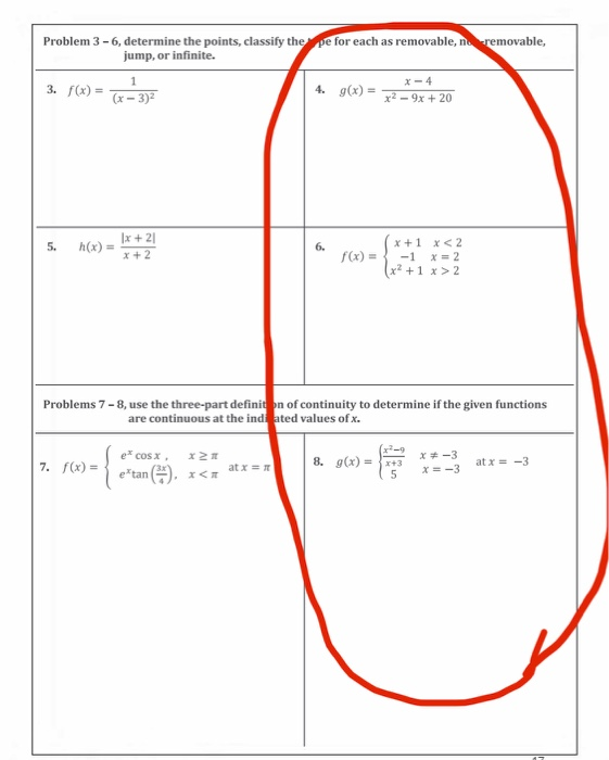 Solved Problem 3 - 6, determine the points, classify the pe | Chegg.com