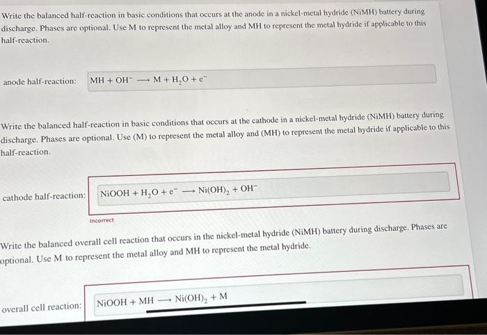 Solved Write the balanced half-reaction in basic conditions | Chegg.com