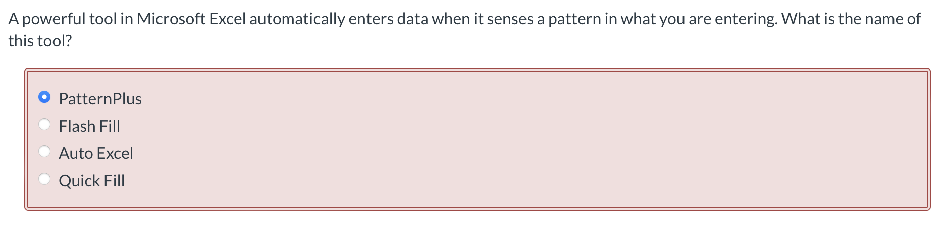 Solved A powerful tool in Microsoft Excel automatically | Chegg.com