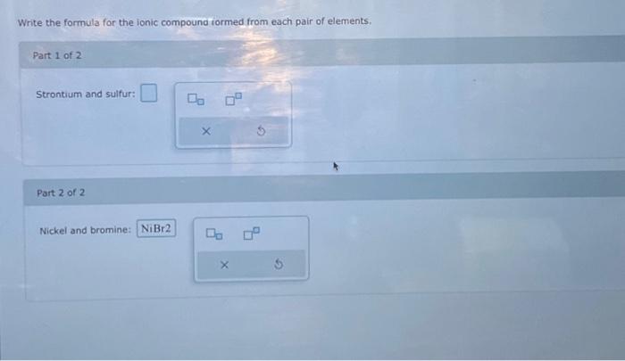 Solved Write the formula for the ionic compound formed from | Chegg.com
