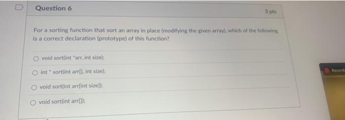 Solved D Question 5 3 pts Which of the following is NOT a | Chegg.com